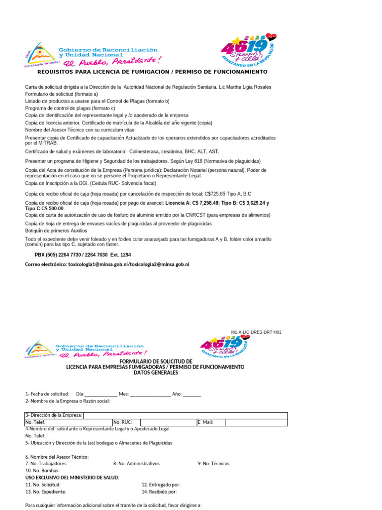 Requisitos y Formularios para Licencias de Fumigacion | PDF | Pesticida