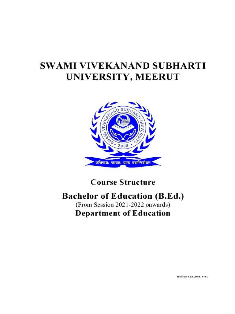 B.ed. Syllabus | PDF