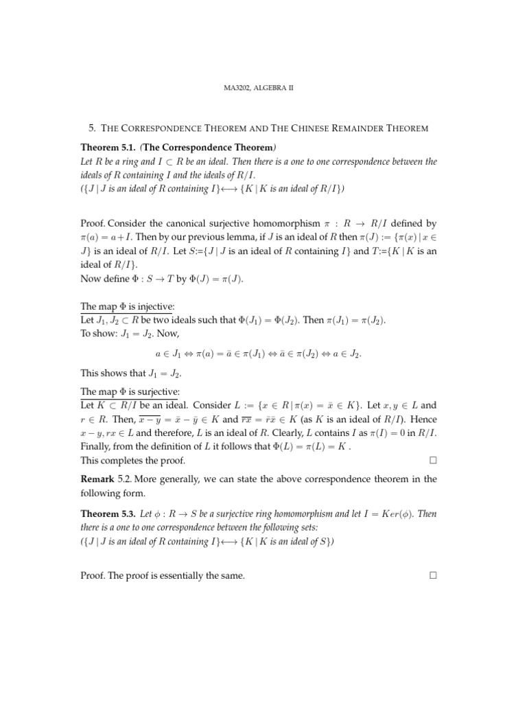 Algebra Theorems for Math Students | PDF | Ring (Mathematics ...