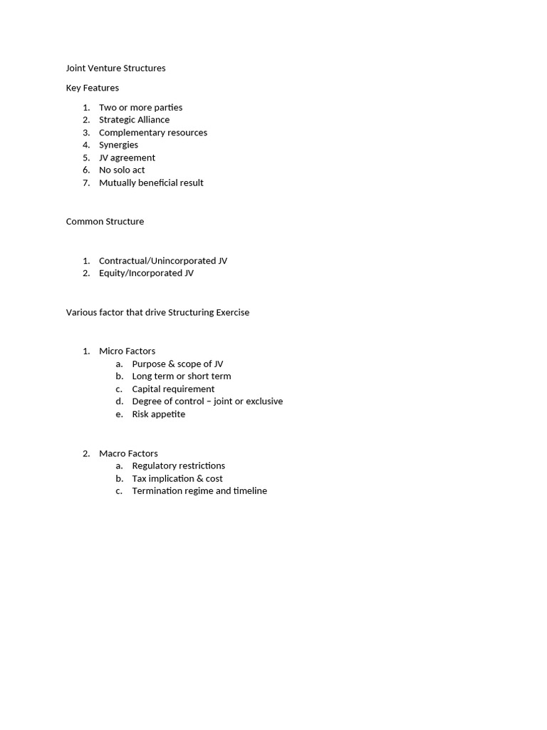 Joint Venture Insights For Executives Pdf Joint Venture Governance