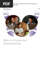 UCT Master of Financial Engineering Overview | PDF | Mathematical ...