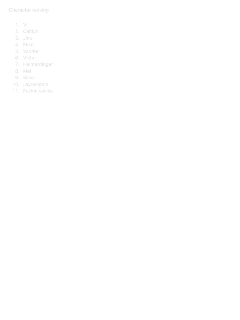 Character Ranking | PDF