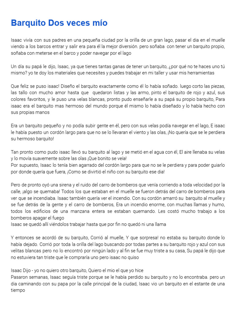 Barquito Dos Veces Mío | PDF