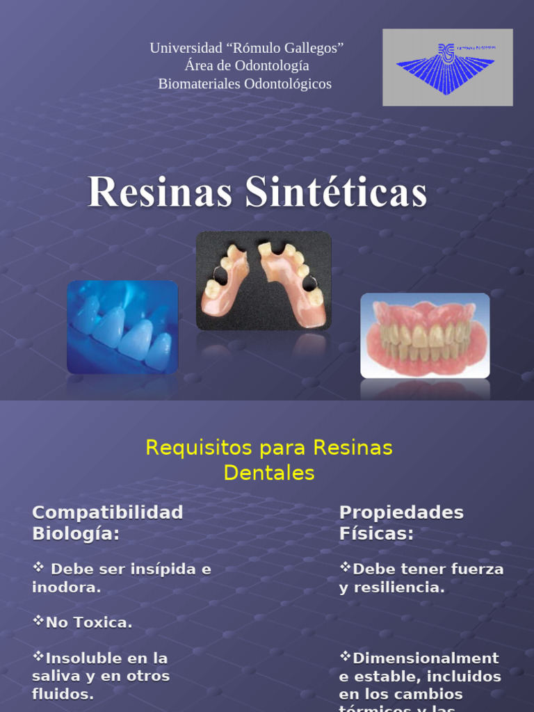 Requisitos y Tipos de Resinas Dentales | PDF | Pintura acrilica ...