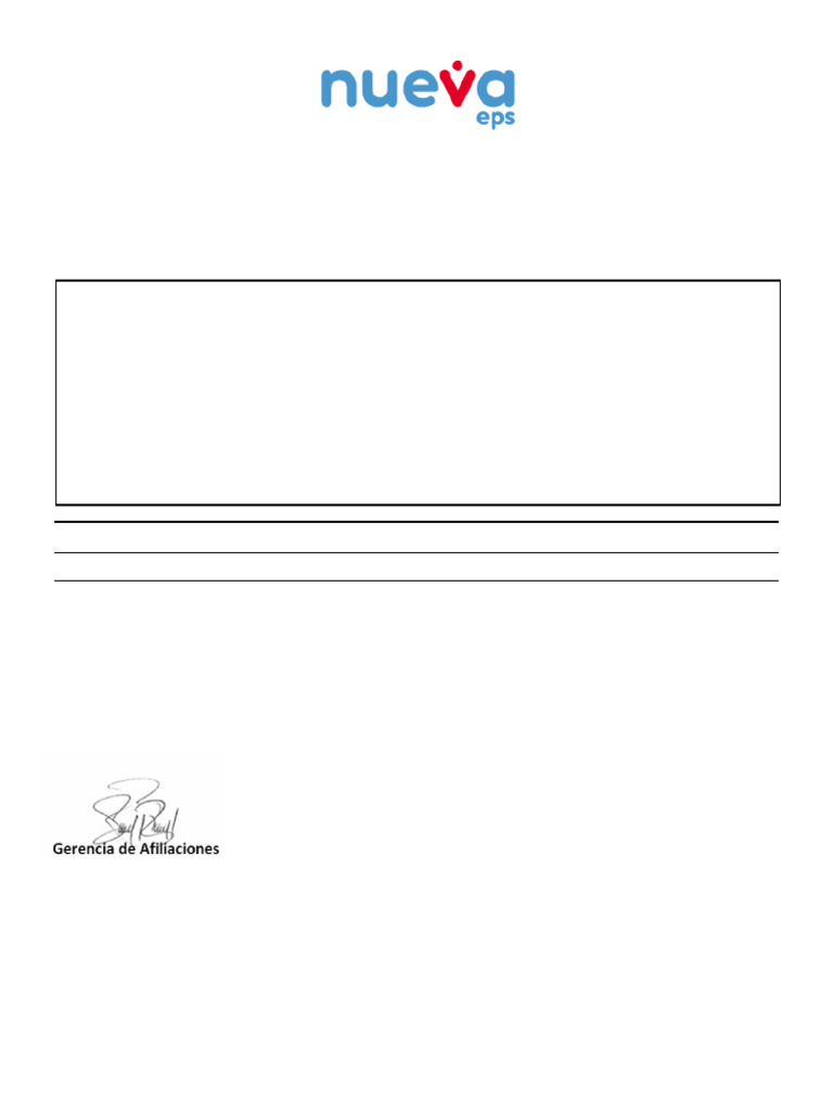 Certificación Nueva Eps | PDF
