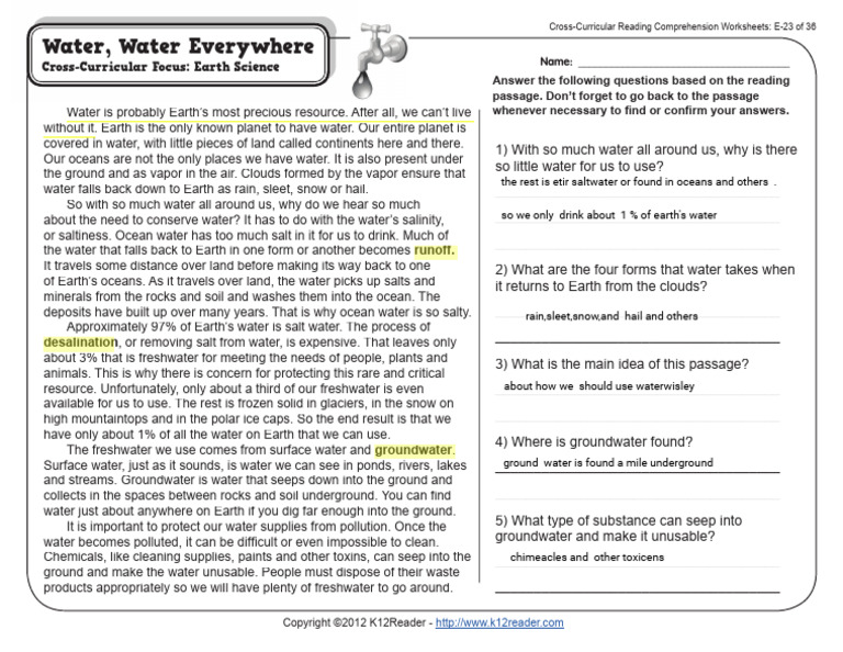Water - Water - Everywhere-1 | PDF | Water | Groundwater