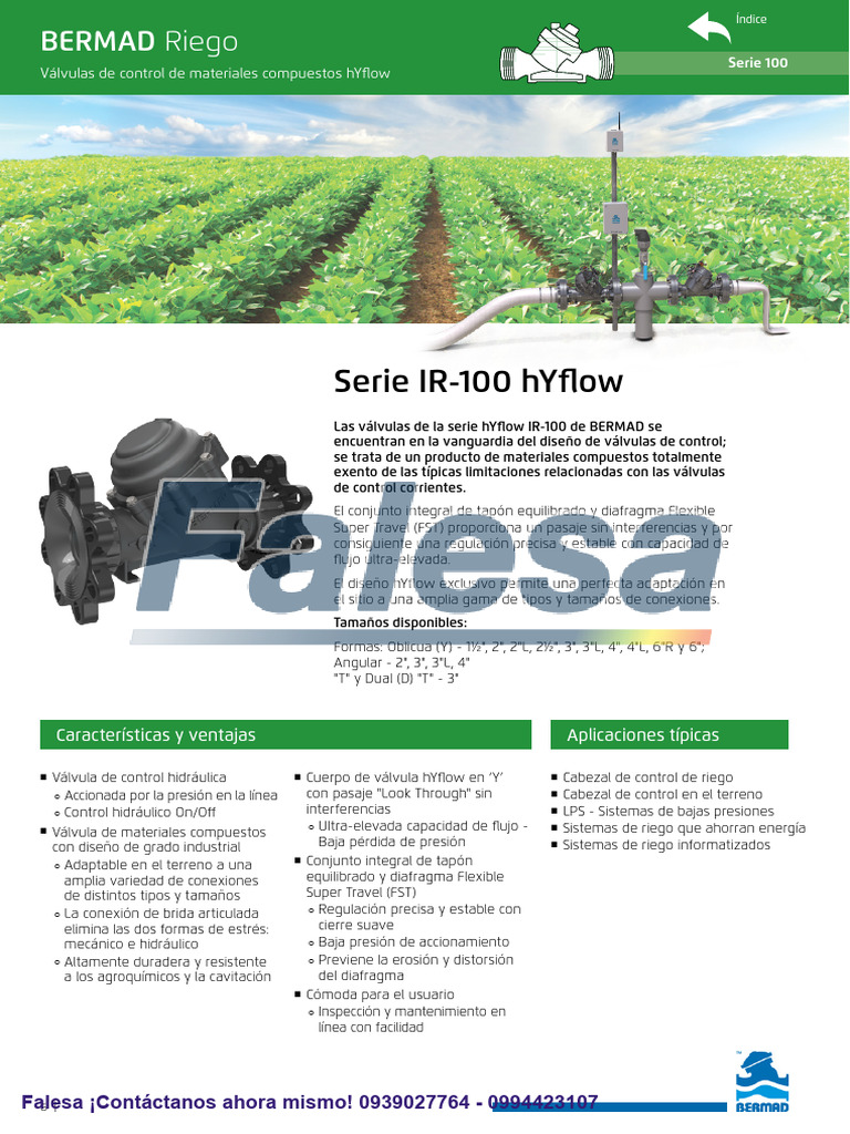 Válvulas de Control hYflow Serie 100 | PDF | Conector eléctrico ...