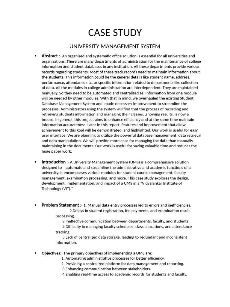 Case Study | PDF | Databases | Information