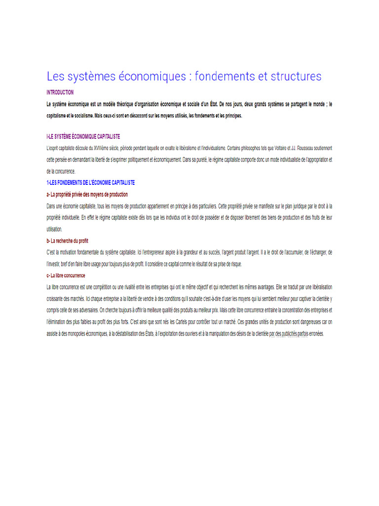 Economie - Chapitre 3 | PDF
