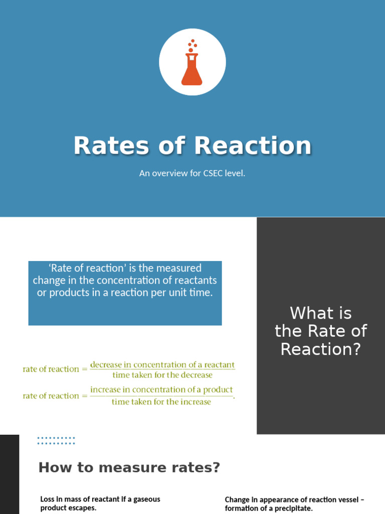 Rates of Reaction | PDF | Reaction Rate | Chemistry