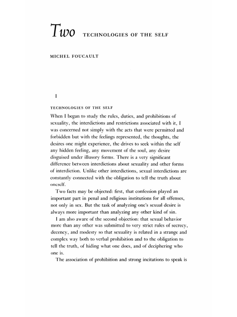 Technologies of The Self | PDF