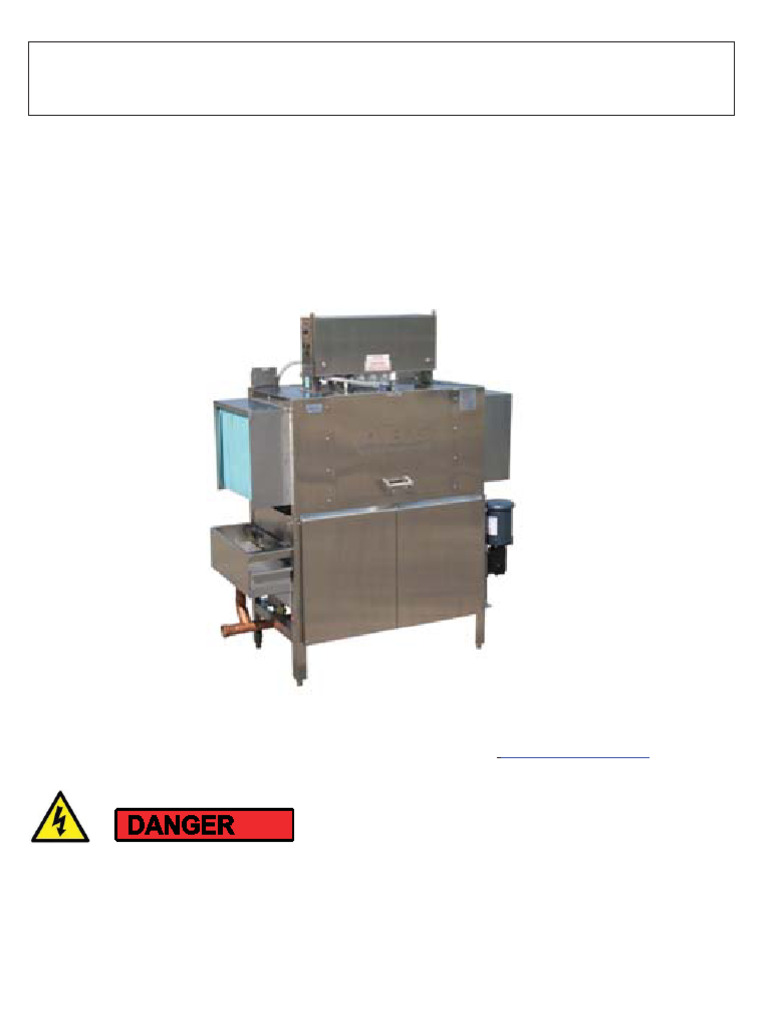 ADC-44/66 Conveyor Dishmachine Setup Guide | PDF | Water Heating ...