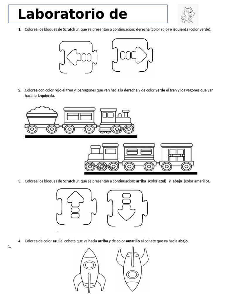 Bloques ScratchJr Colorear | PDF
