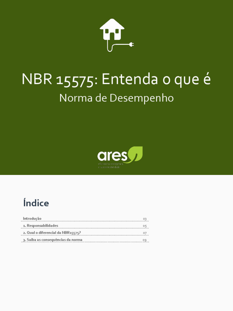 NBR 15575: Norma de Desempenho Habitacional | PDF | Qualidade (negócios)