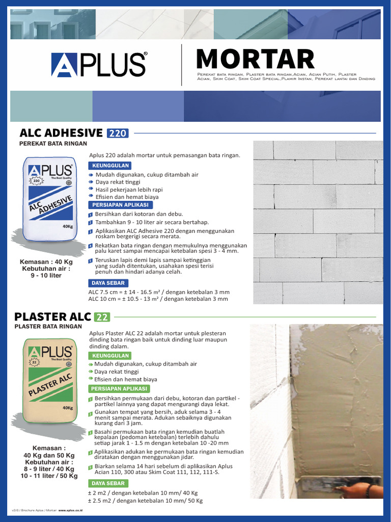 Brosur Mortar Aplus | PDF