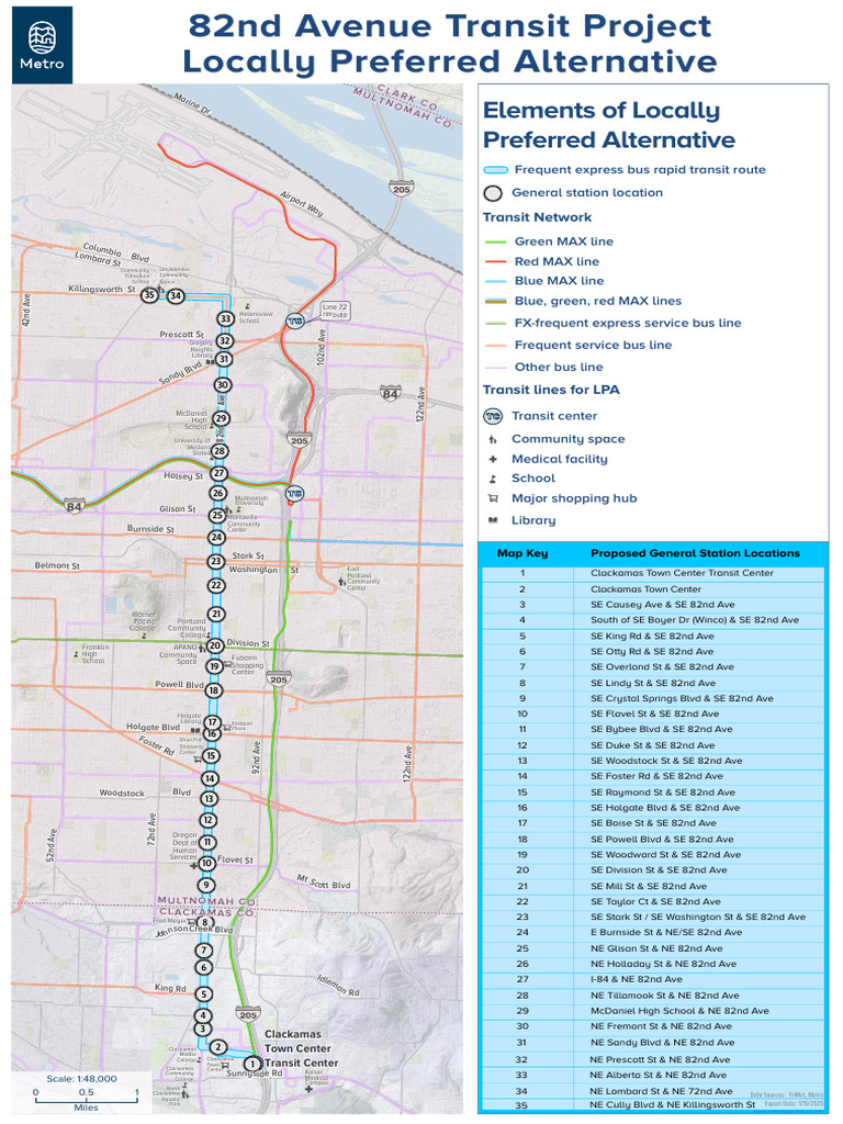 82nd Ave Corridor LPA Layout | PDF | Public Transport | Passenger Rail ...