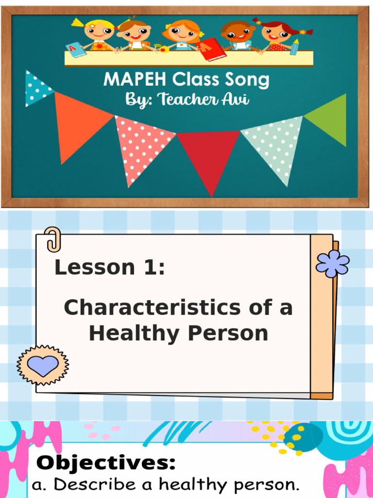 Characteristics of a Healthy Person | PDF