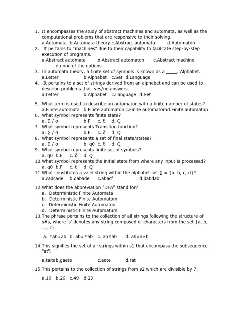 Cst4 Automata Reviewer | PDF | Automata Theory | Parsing