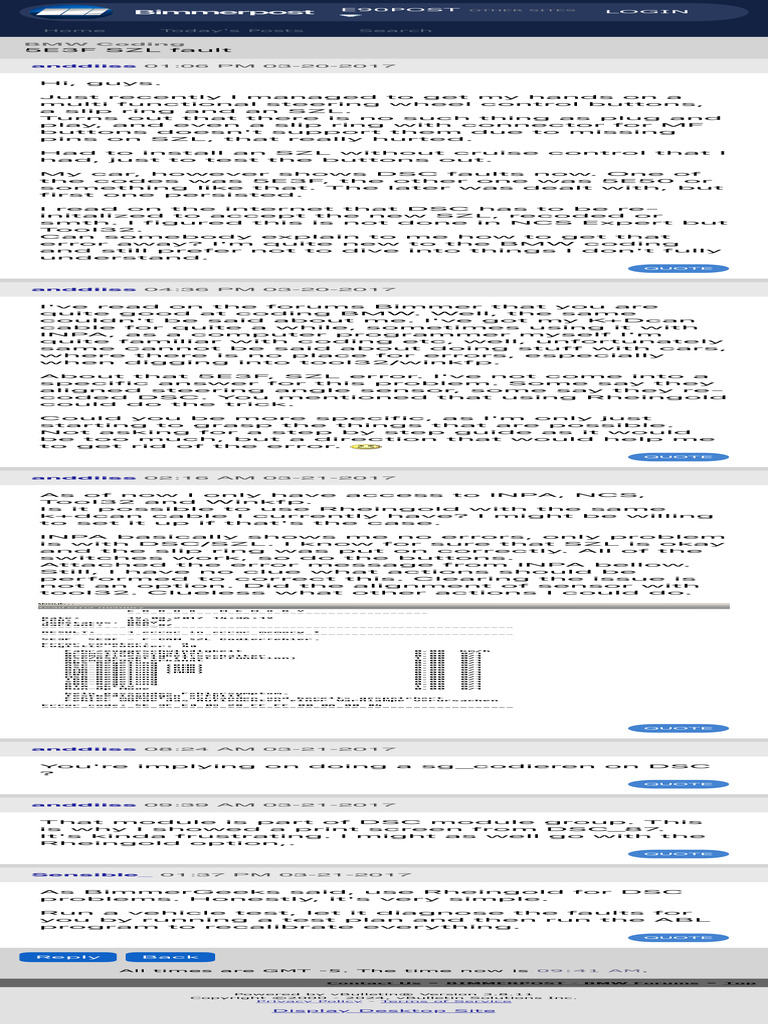 5E3F SZL Fault - BMW 3-Series (E90 E92) Forum | PDF | Computing