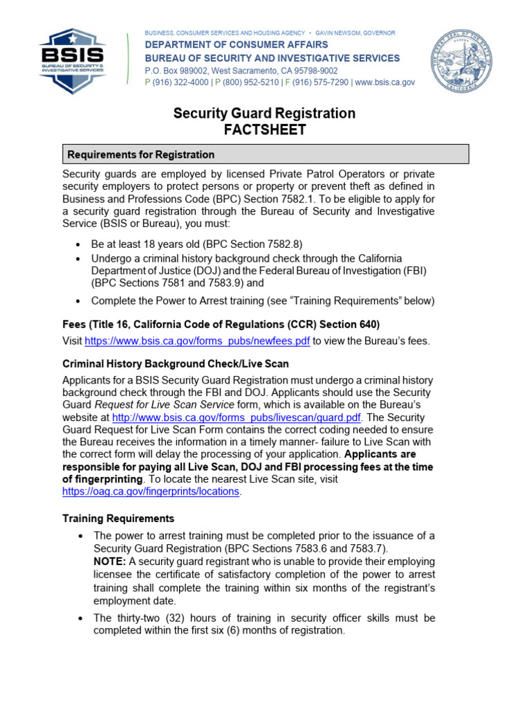 Guard Fact | PDF | Security Guard | Criminal Record