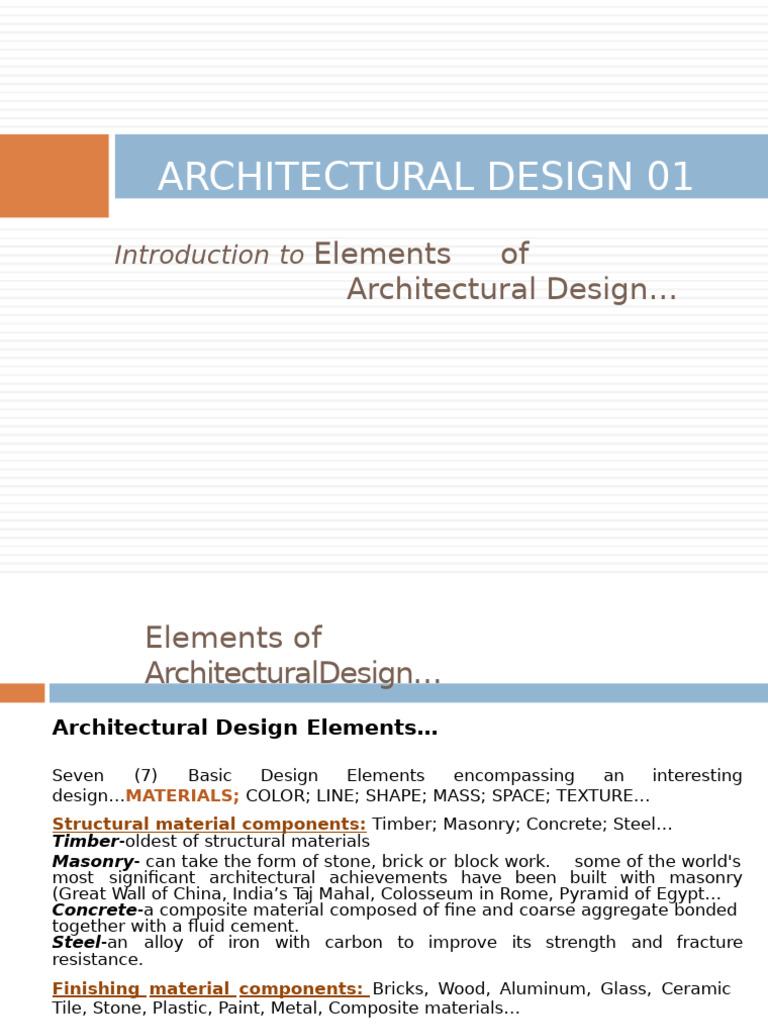 ARDES 01.. Introduction To The Elements of Design | PDF | Hue | Masonry