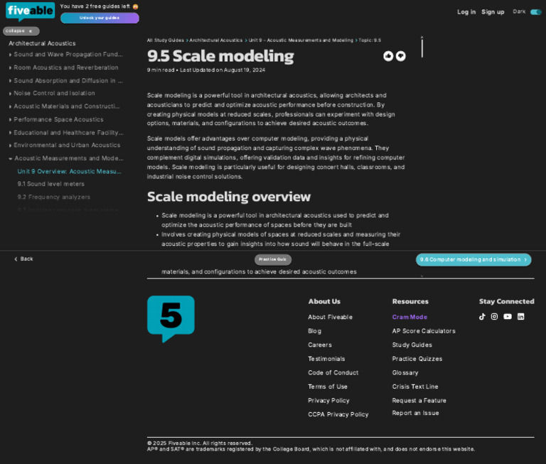 Scale Modeling - Architectural Acoustics Class Notes - Fiveable | PDF ...