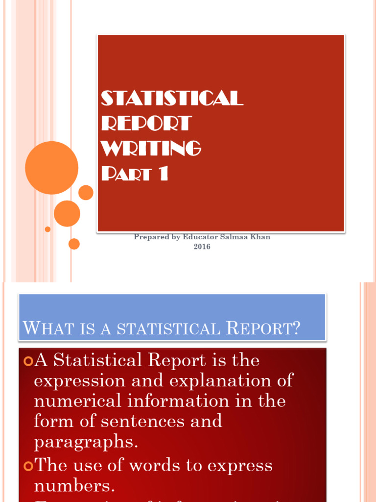 Statistical Report Writing Guide | PDF | Home Appliance