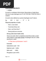 Chemistry Notes (Acids, Bases and Salts) | PDF | Salt (Chemistry ...