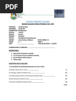 Grade 4 Geography Term 1 Test Questions | PDF | Road