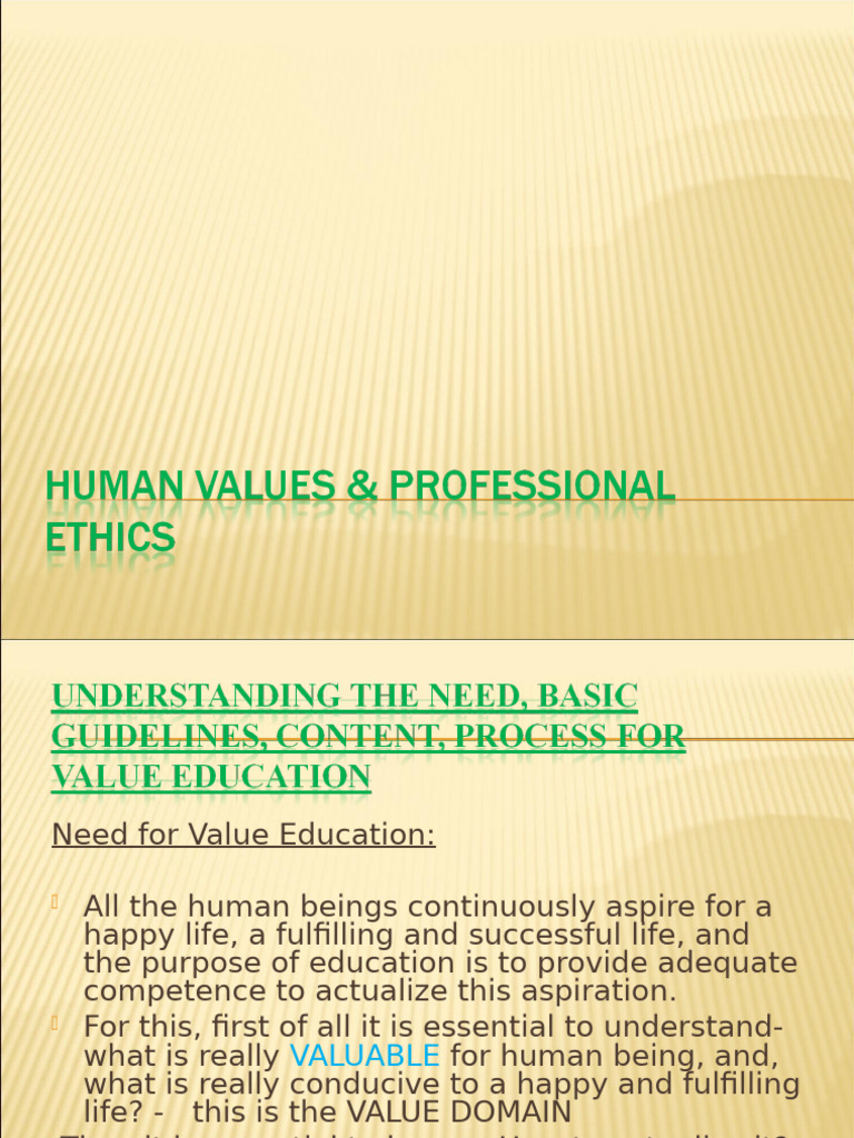 13 PPT Humanvalues ETHICS | PDF | Happiness | Intention