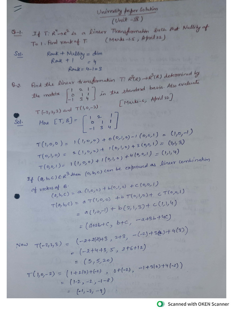 DMT U-4 Solution of Previous Year Question Papers | PDF