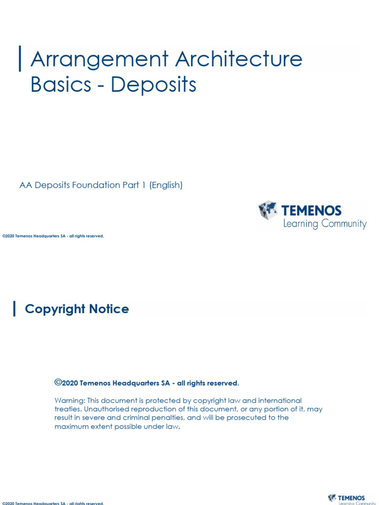 Lesson 2-Arrangement Architecture Basics-Deposits | PDF | Interest