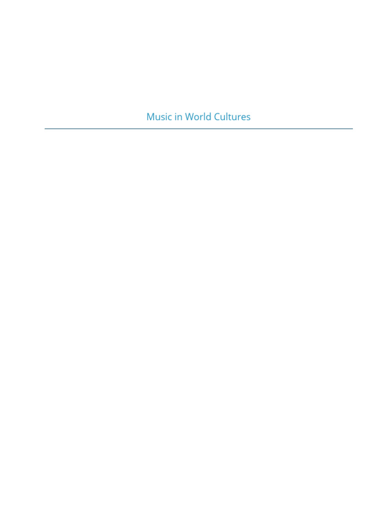 OER Music in World Cultures | PDF | Musical Instruments | Music Theory
