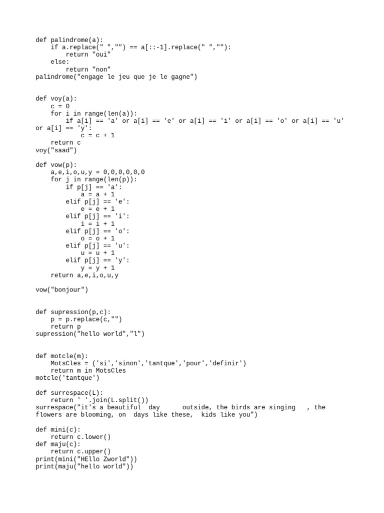 def palindrome(a) | PDF