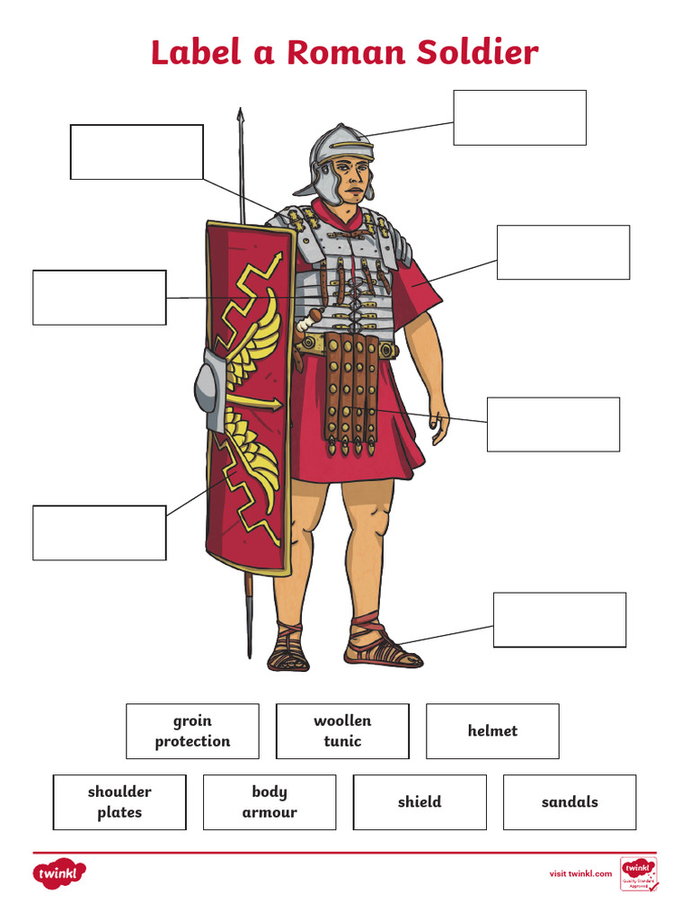 Labeled Diagram of Roman Soldier Armor | PDF