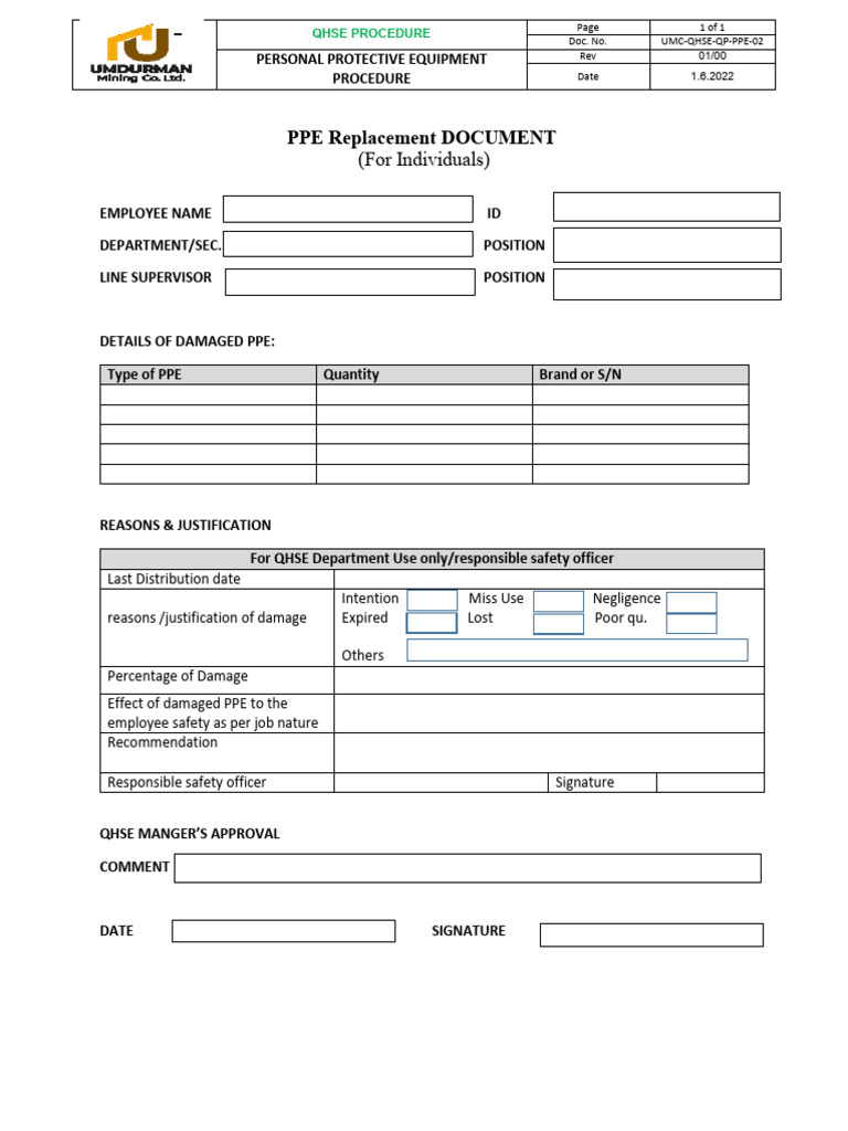 02 PPE Damage Replacement | PDF