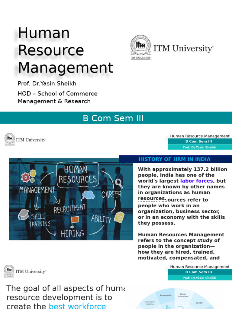 HRM UNIT 1 | PDF | Human Resource Management | Employment
