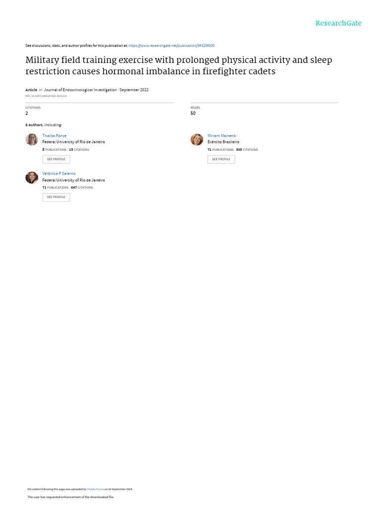 4. Field Training Exercises | PDF | Insulin Like Growth Factor 1 ...