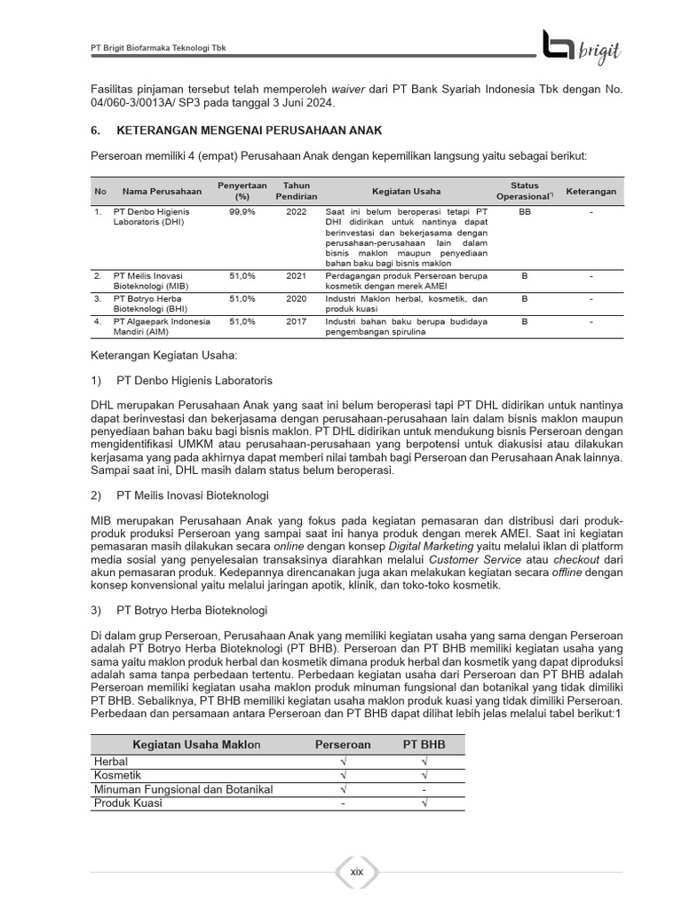 Brigit F - Prospektus Final PT Brigit Biofarmaka Teknologi TBK (Dragged) | PDF