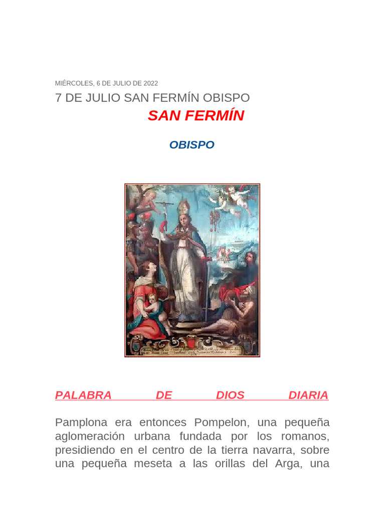 San Fermín | PDF | Paganismo