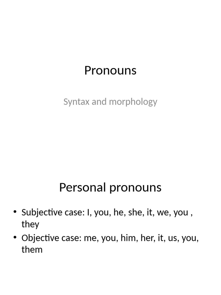 Pronouns | PDF | Pronoun | Grammatical Number