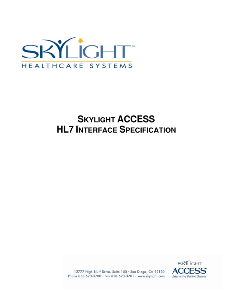 HL7 ADT Message Specification Guide | PDF | Transmission Control ...