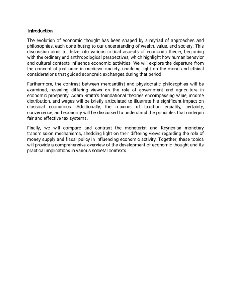 Introduction Ec Thought | PDF