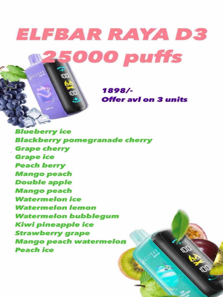 Elfworld 15 Pro Restocked • Elfbar Iceking & d3 Restocked | PDF