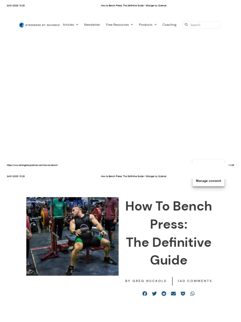 Bench Press: Biomechanics and Technique Guide | PDF | Anatomical Terms ...