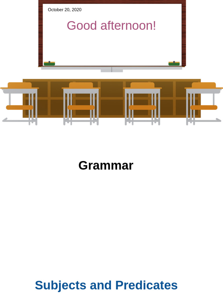 Grammar - Subject and Predicate | PDF