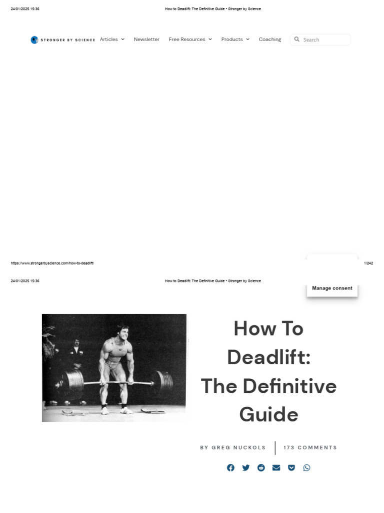 Ultimate Deadlift Technique Guide | PDF | Vertebral Column | Knee