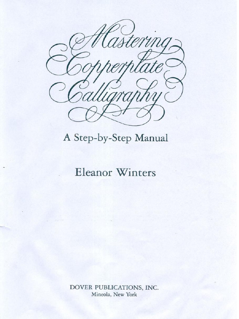 Copperplate Calligraphy | PDF