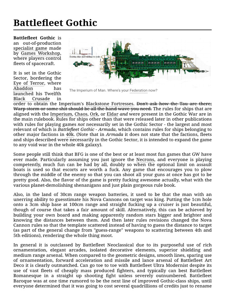 Battlefleet Gothic Overview & Factions | PDF | Warfare