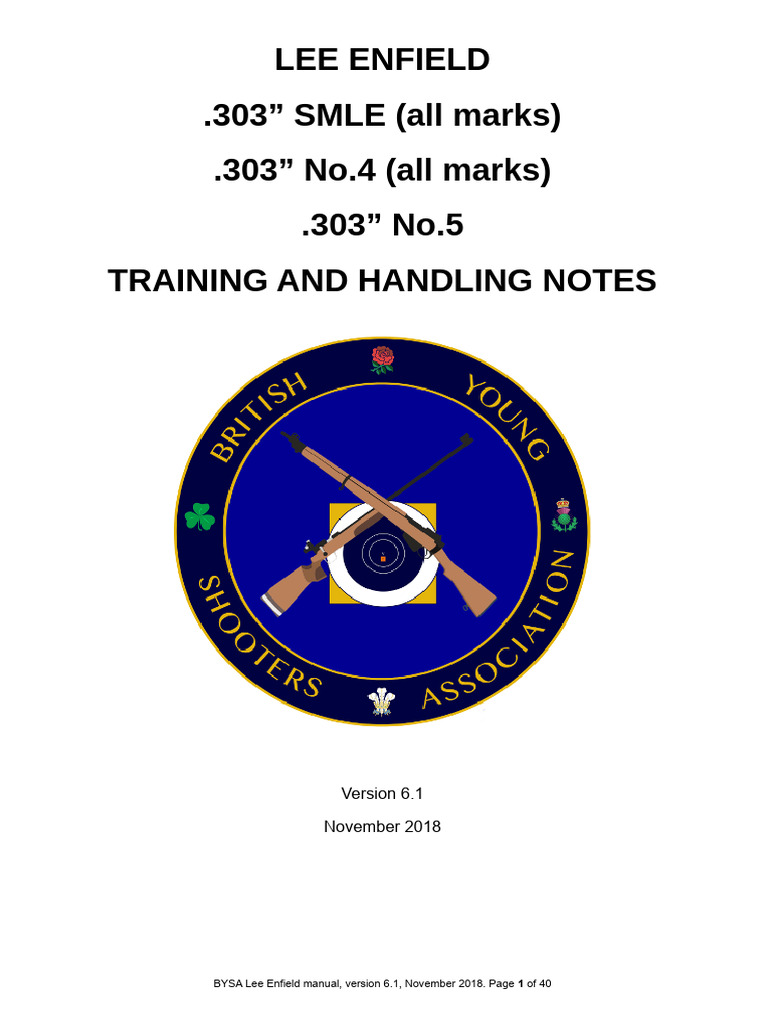 BYSA Lee Enfield Instructors Manual v61 | PDF | Magazine (Firearms) | Screw